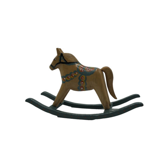 Unbranded | Toys | Vtg Miniature Doll House Wooden Rocking Horse | Poshmark